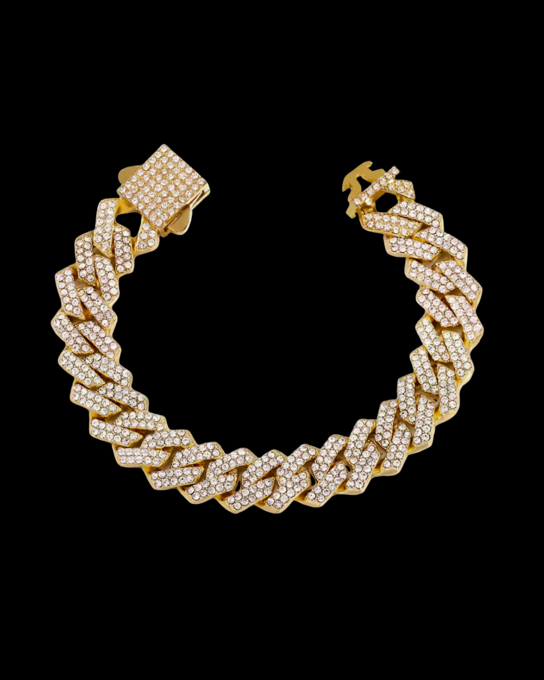 Franco Bracelet – Iced Out Pavé CZ, 18K Gold Plated, Waterproof ...